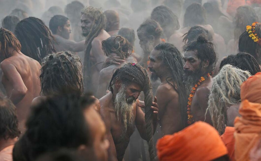 Images: Hundreds of Naga Sadhus celebrate first day of Maha Kumbh
