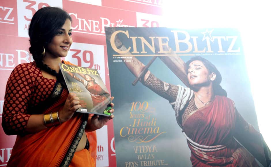 Images: Vidya unveils the new Cine Blitz magazine issue - Photos News ...