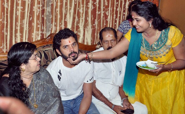 Images: Out on bail, Sreesanth returns home to a hero's welcome and ...