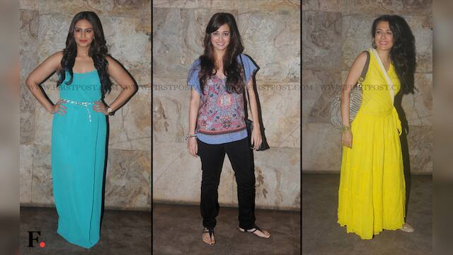 Images: Big B, Javed Akhtar, Dia Mirza attend special screening of D ...