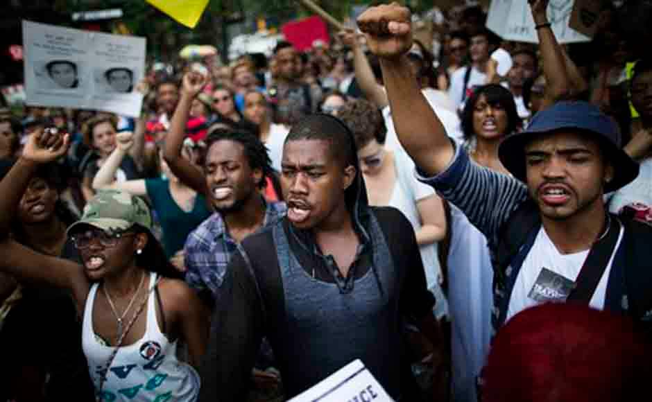 Images: Trayvon Martin supporters protest 'not guilty' verdict for ...