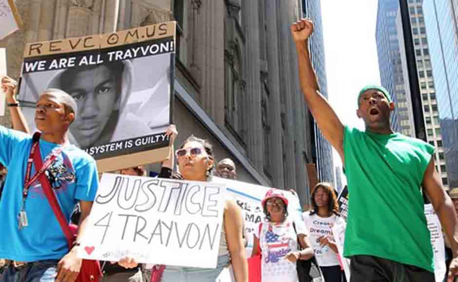 Images: Trayvon Martin supporters protest 'not guilty' verdict for ...