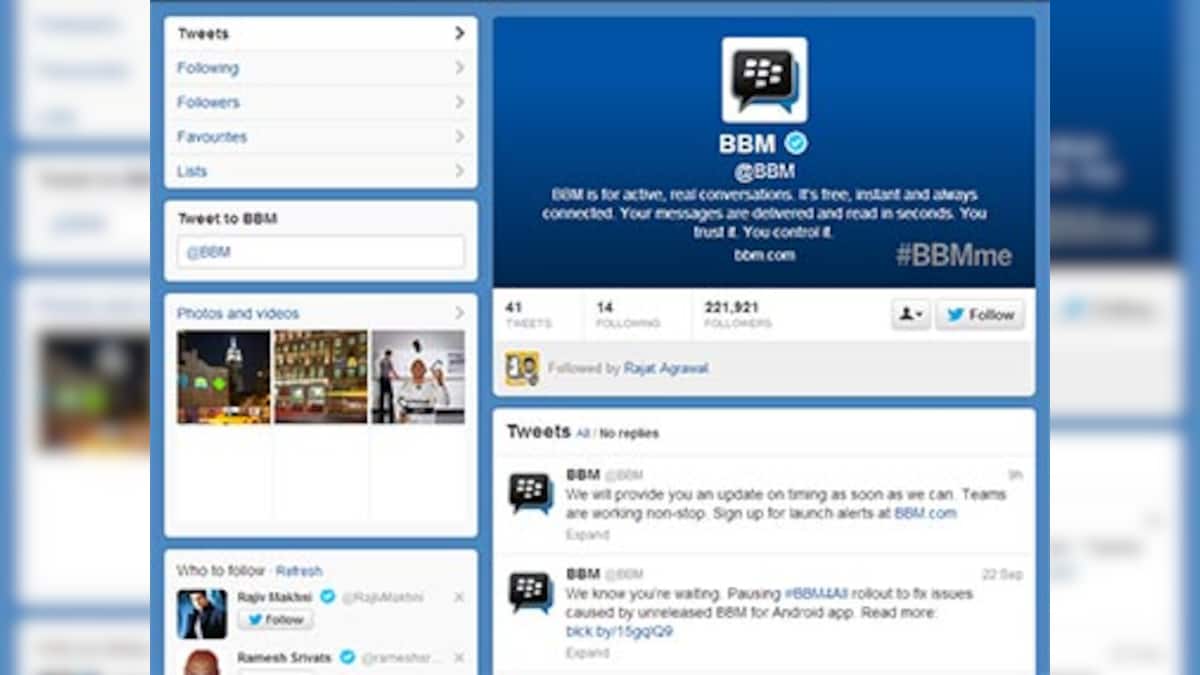 Why BlackBerry stopped the launch of BBM for Android, iOS – Firstpost