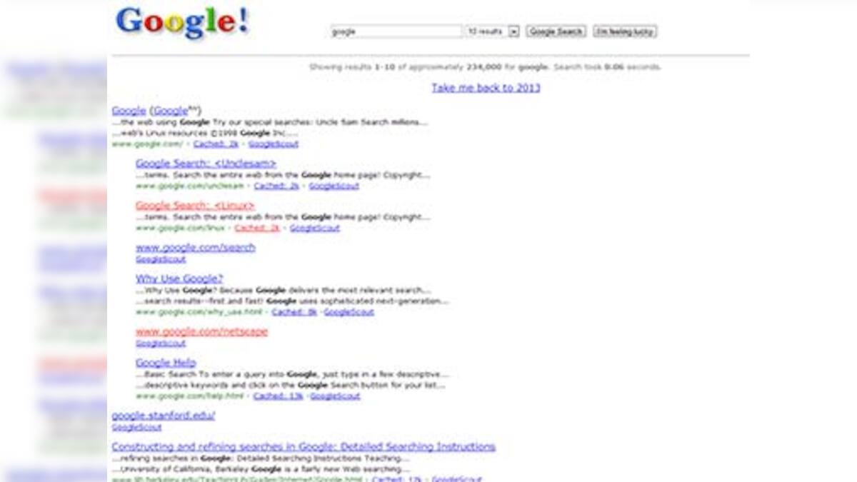 Google celebrates 15th birthday by taking you back to 1998 homepage ...