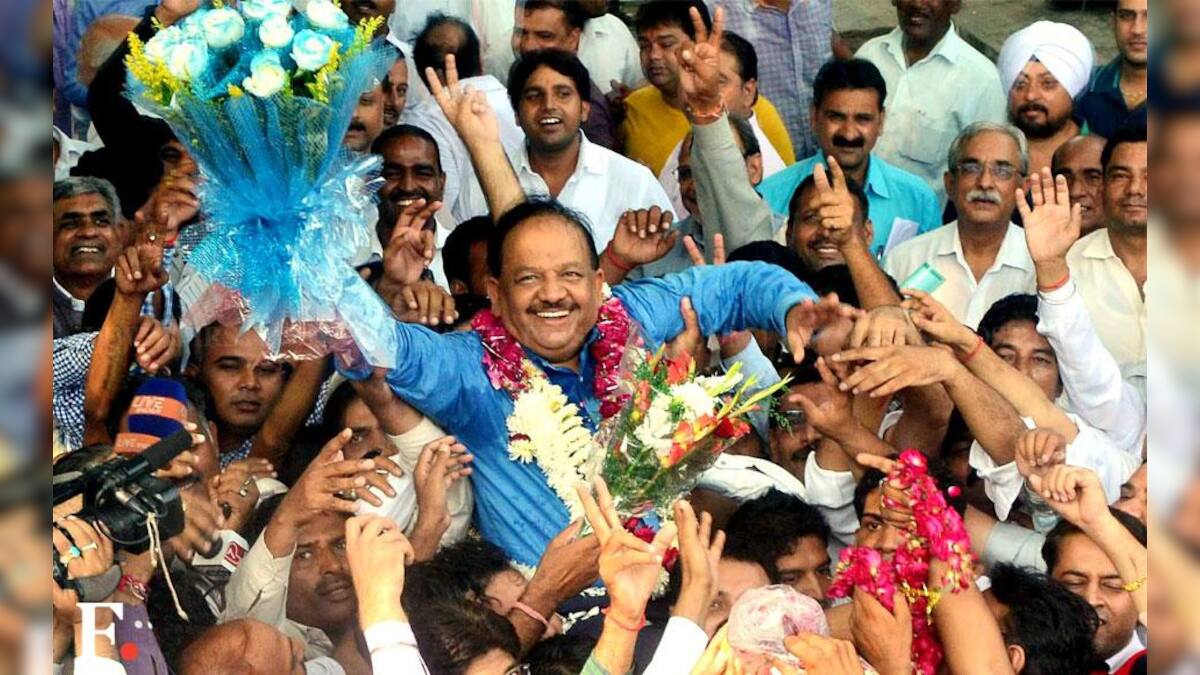 Photos: Uncertainty over, BJP's Harsh Vardhan can celebrate at last ...