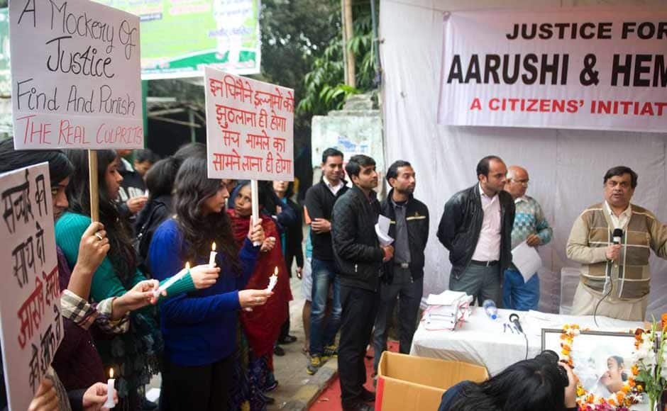 Photos: Aarushi's friends, family take out march protesting CBI court ...