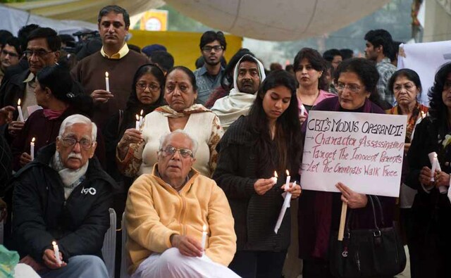 Photos: Aarushi's friends, family take out march protesting CBI court ...