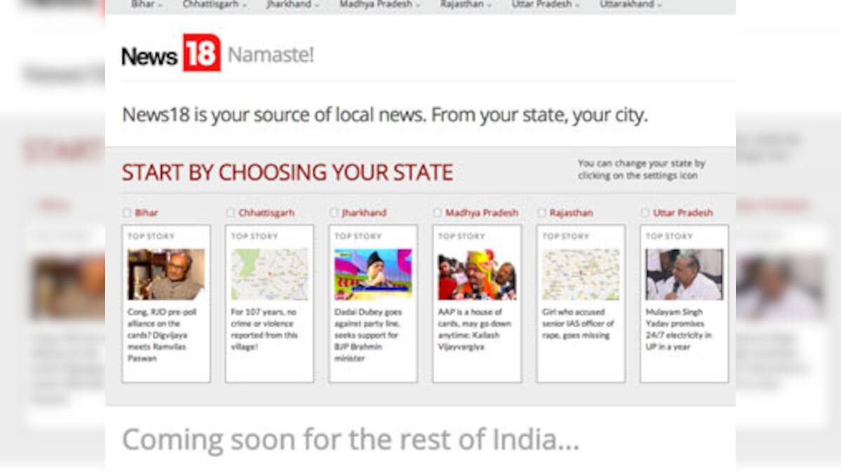 Network 18 launches India's local news portal www.News18.com – Firstpost