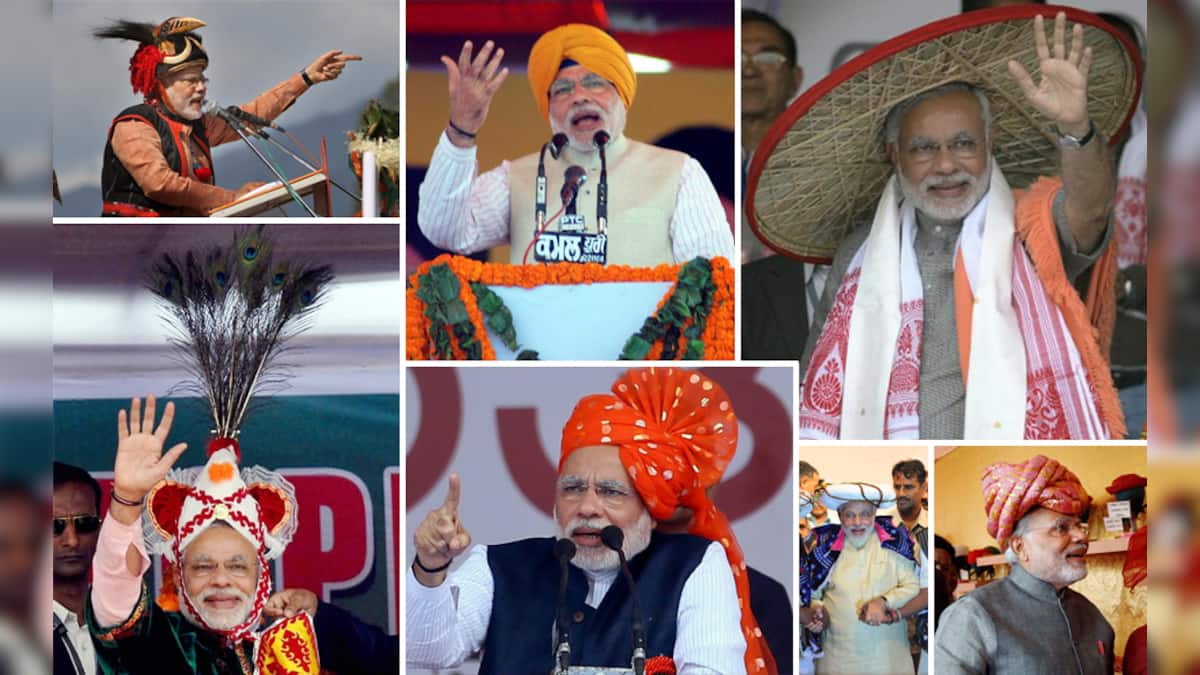 Photos: The different headgear avatars of Narendra Modi – Firstpost