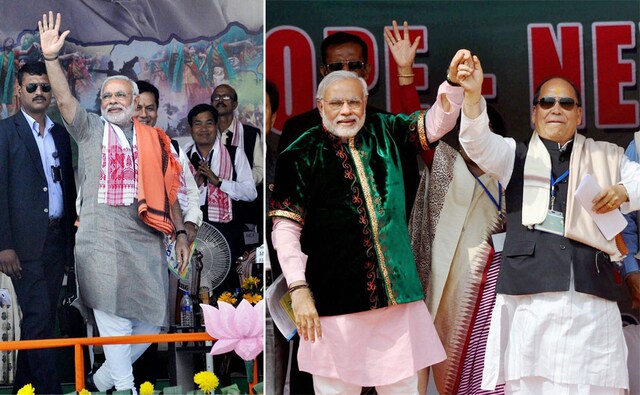 Modi wears different hats as he campaigns in the northeast - Photos ...