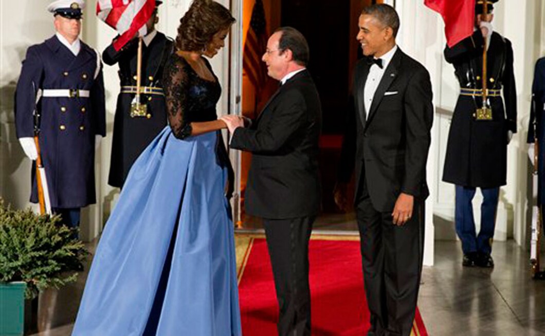 Photos: Michelle Obama dazzles at state dinner in Carolina Herrera
