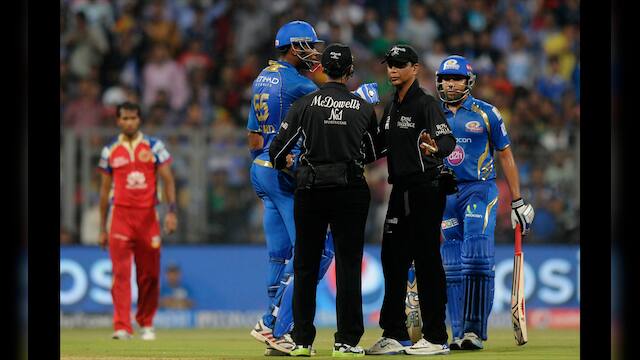 Photos: Kieron Pollard throws bat at Mitchell Starc in first big IPL ...