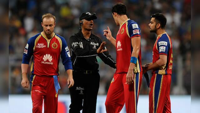 Photos: Kieron Pollard throws bat at Mitchell Starc in first big IPL ...