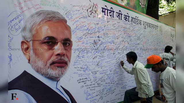 Photos: Celebrations last all day outside BJP's Delhi office – Firstpost
