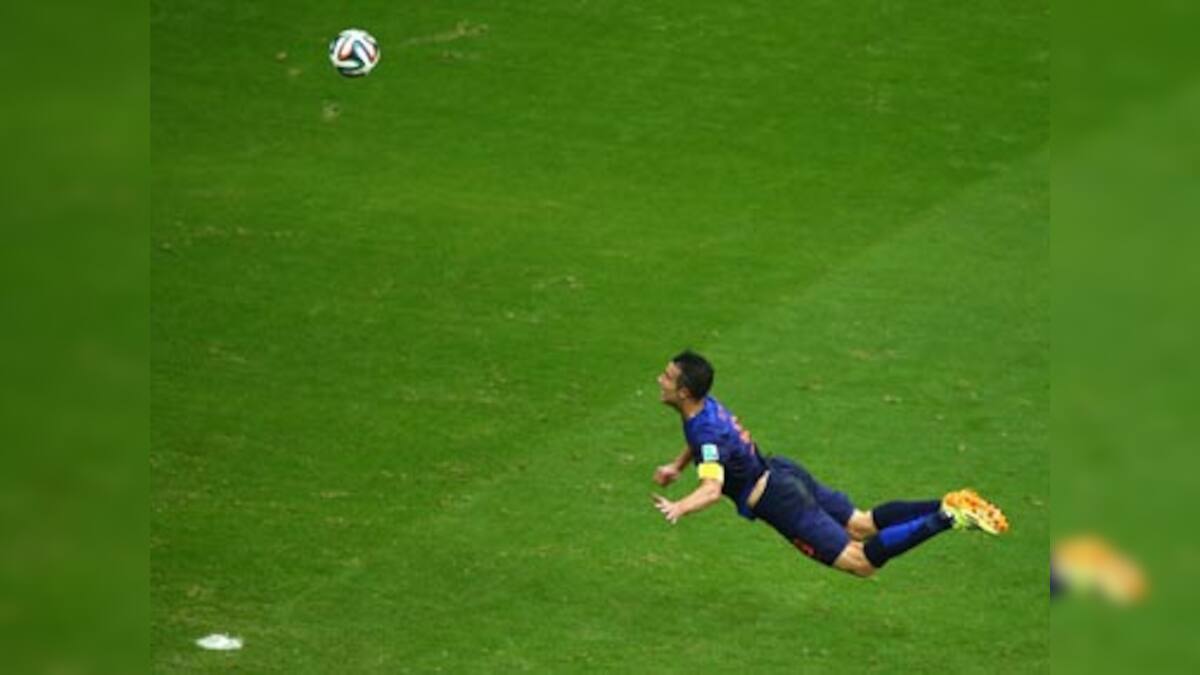 From RVP's flying header to Rodriguez's volley: The best goals of World ...
