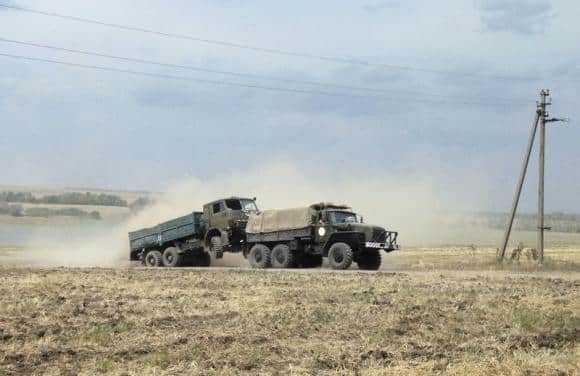 Exclusive - Armoured column seen in south Russia near border with ...