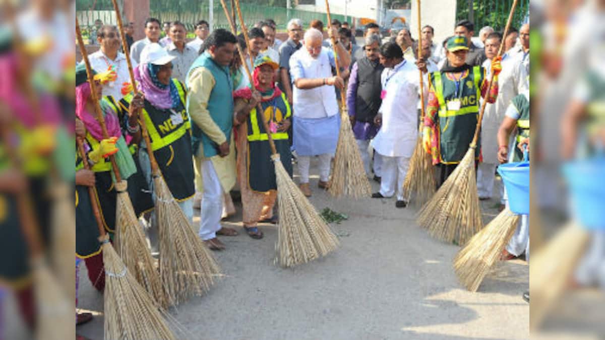 Modi reclaims Mahatma: Why those jhaadu photo-ops are important – Firstpost