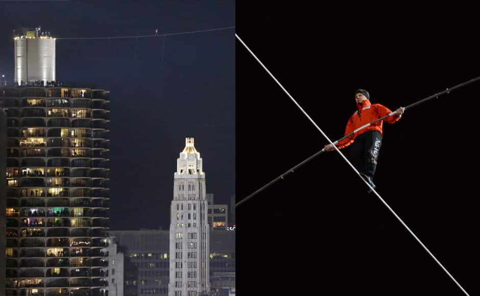 Daredevil Nik Wallenda walks tightrope between two Chicago skyscrapers blindfolded – Firstpost