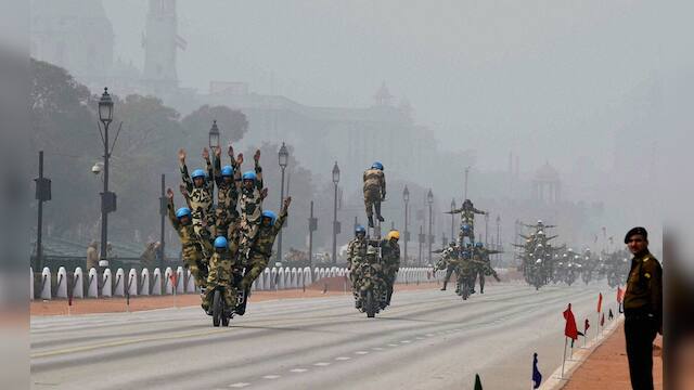 Photos: Rehearsal for the Republic Day parade takes place ahead of ...