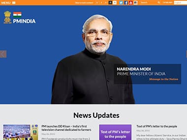 PMO website gets fresh look, now email PM Narendra Modi directly ...