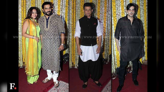 Big B, Shatrughan Sinha attend mata ki chowki on Ronit Roy's 50th ...
