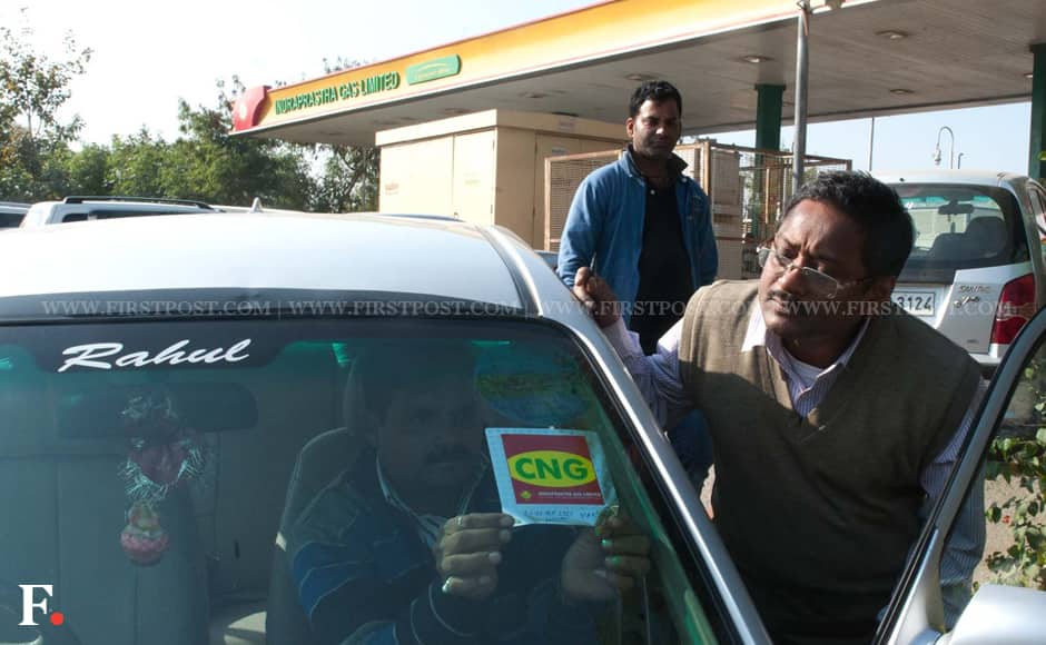 Ahead of implementation of odd-even policy, people queue up for CNG ...
