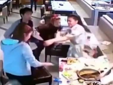 Watch: Food and fists fly as girls battle it out at a Chinese ...