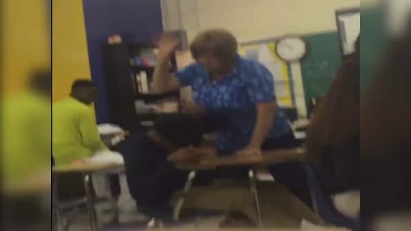 US teacher held after video showing her slapping student goes viral ...