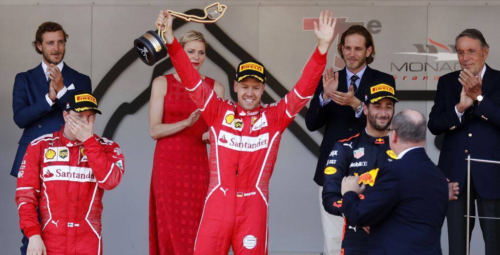 Monaco Grand Prix: Sebastain Vettel leads Ferrari 1-2 with Kimi ...