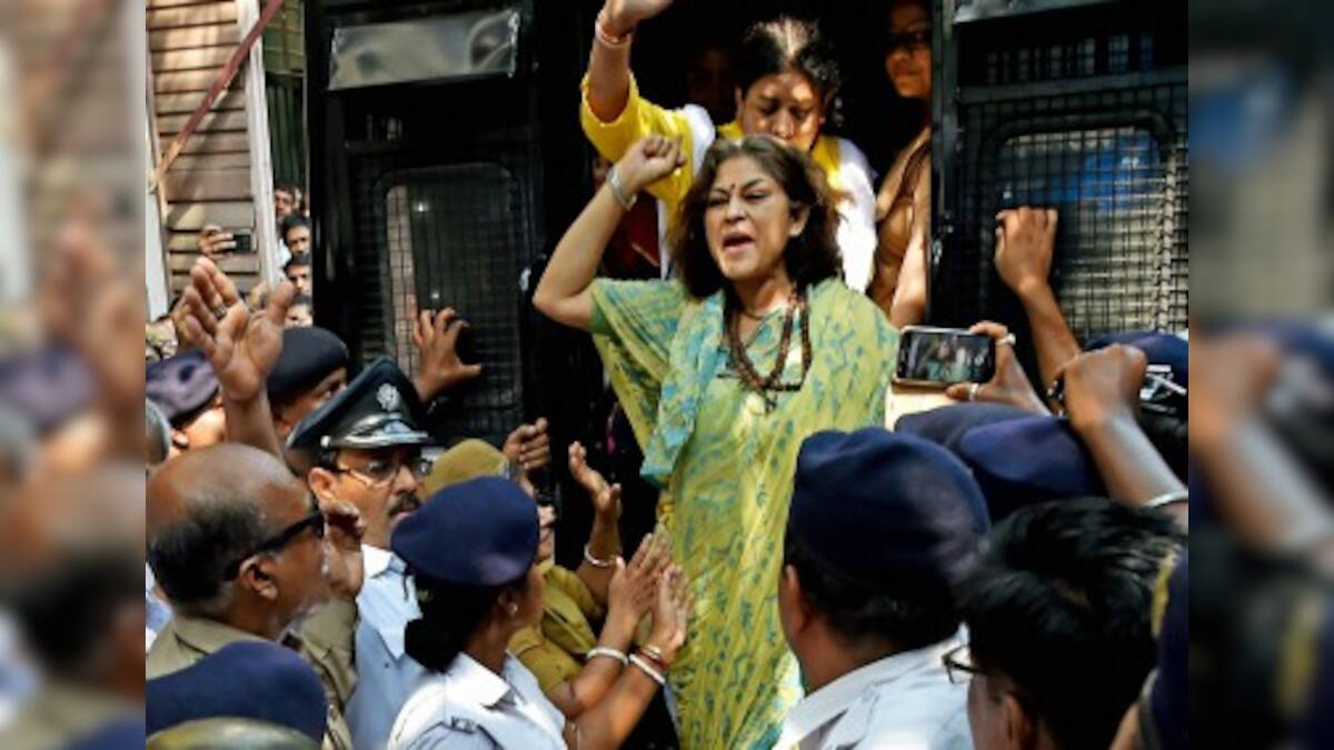 BJP protest march in Kolkata: Party leaders Dilip Ghosh, Rupa Ganguly ...