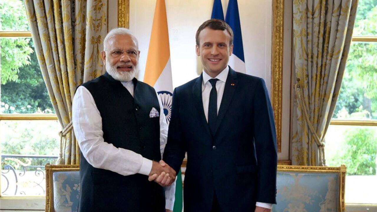 Narendra Modi In France Pm Macron Vow To Deepen Cooperation To Fight Terrorism In All Forms
