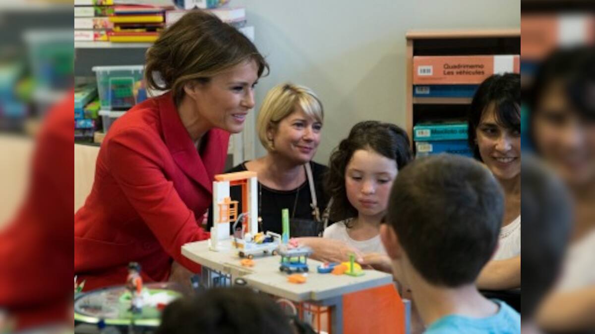 Melanie Trump begins two-day Paris trip with visit to Necklar pediatric ...