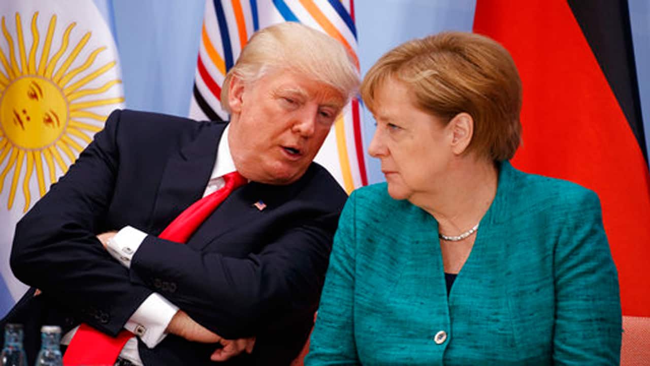 Donald Trump holds talks with Emmanuel Macron, Angela Merkel; discusses ...
