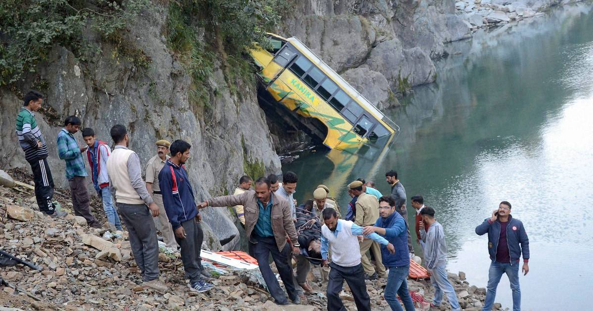 Four killed, 40 wounded after bus rolls 300 feet down mountain in North ...