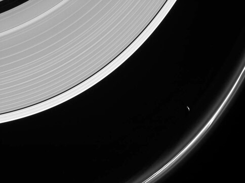 NASA's Cassini spacecraft captures an image of Saturn's moon Prometheus ...