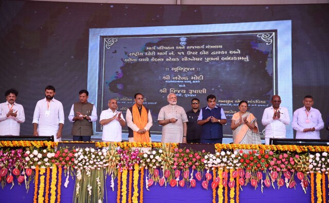 Narendra Modi in Gujarat: Prime minister inaugurates Okha-Bet Dwarka ...