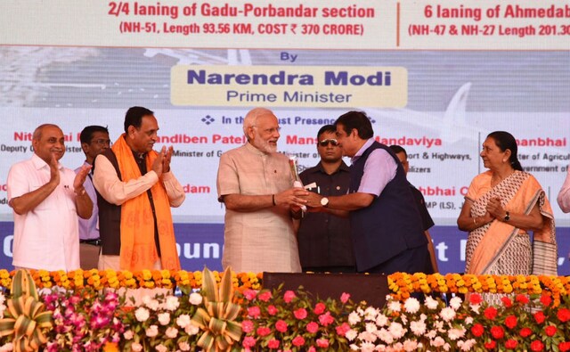 Narendra Modi in Gujarat: Prime minister inaugurates Okha-Bet Dwarka ...