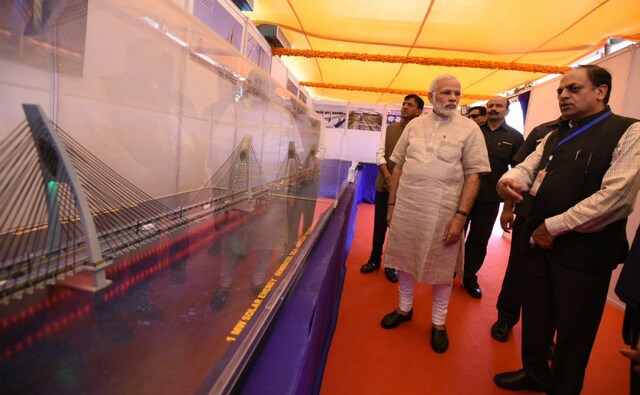 Narendra Modi in Gujarat: Prime minister inaugurates Okha-Bet Dwarka ...