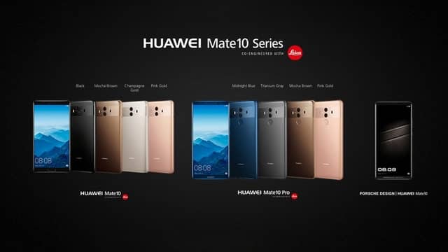 Huawei launches Mate 10 Pro, 10 and 10 Porsche Design with Kirin 970, 4,000 mAh battery and more ...