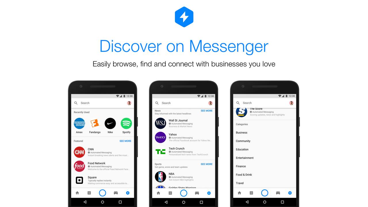 Facebook Messenger to gradually roll out Discover Tab with parametric ...