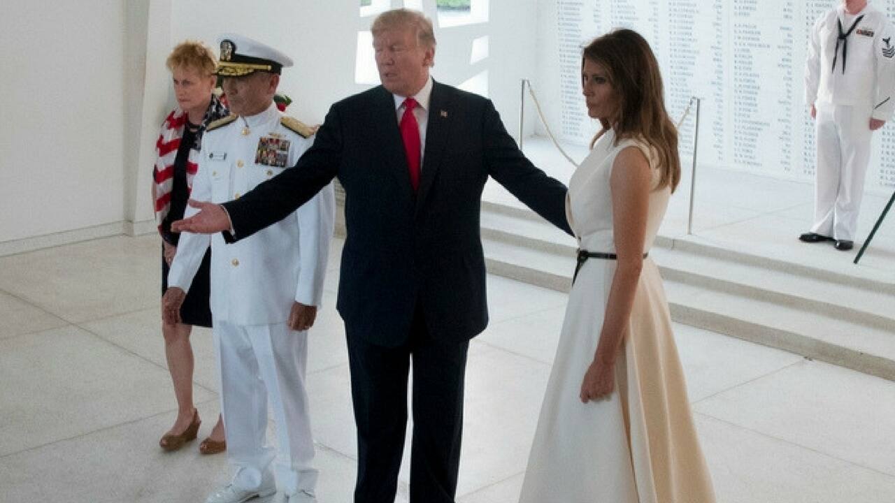 US president Donald Trump visits Hawaii before setting out on 12-day ...