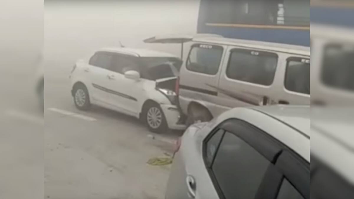 Delhi air pollution: Video of car pile-up on Yamuna Expressway shot ...