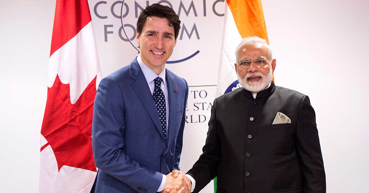 PM at Davos: Narendra Modi meets Justin Trudeau on sidelines of WEF ...