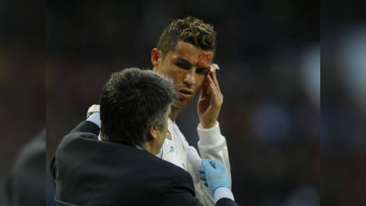La Liga: Bloodied Cristiano Ronaldo scores brace in Real Madrid's 7-1 ...