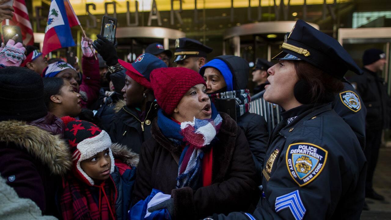 Hundreds in New York converge on Times Square to protest against racist ...