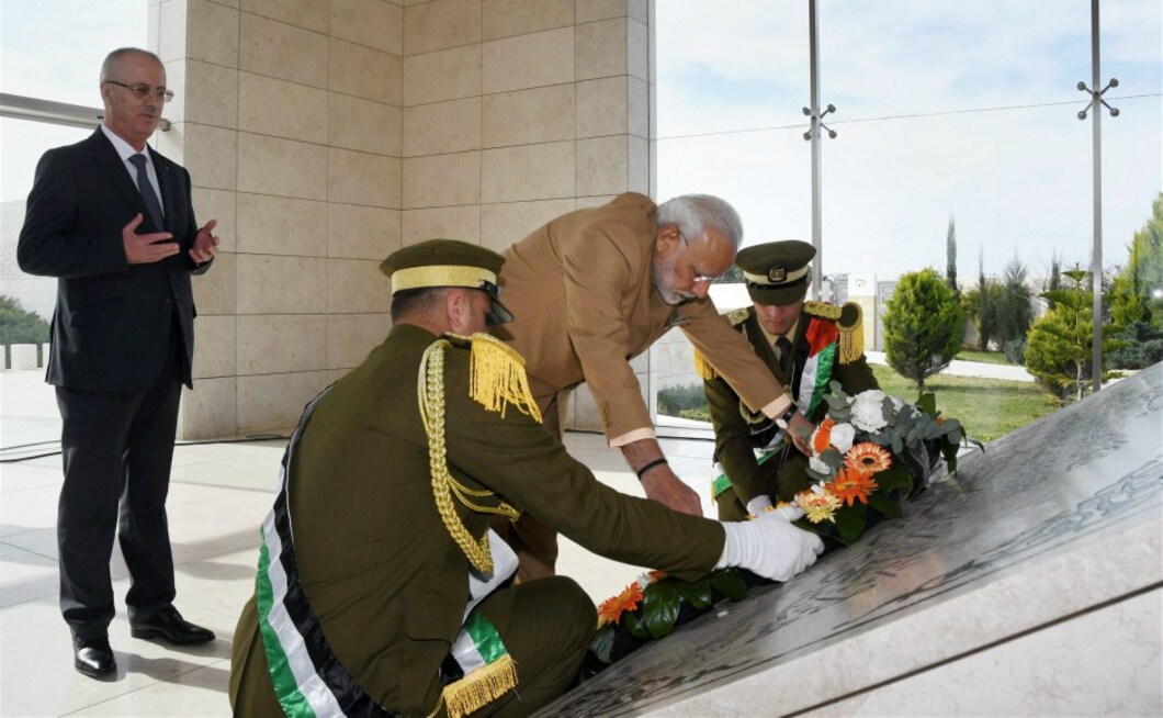 Narendra Modi arrives on historic visit to Palestine, meets President ...