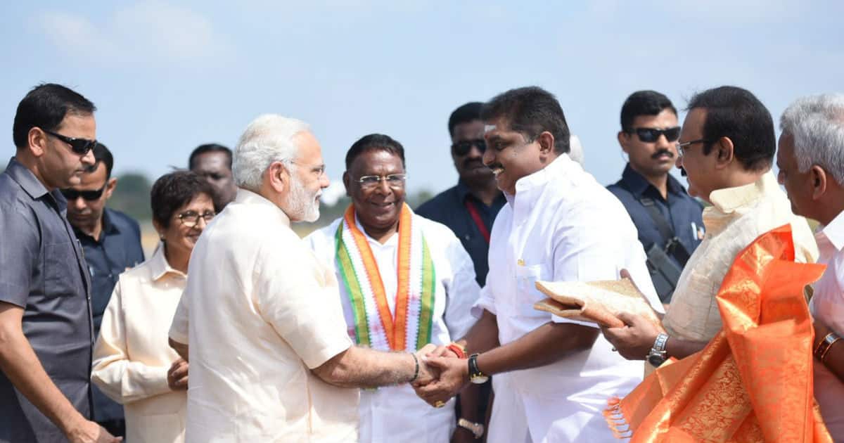 Narendra Modi visits Sri Aurobindo Ashram in Puducherry, received by CM ...