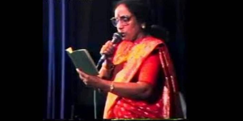 Noted playback singer MS Rajeswari, of 'Mahan Gandhiye Mahan' fame ...