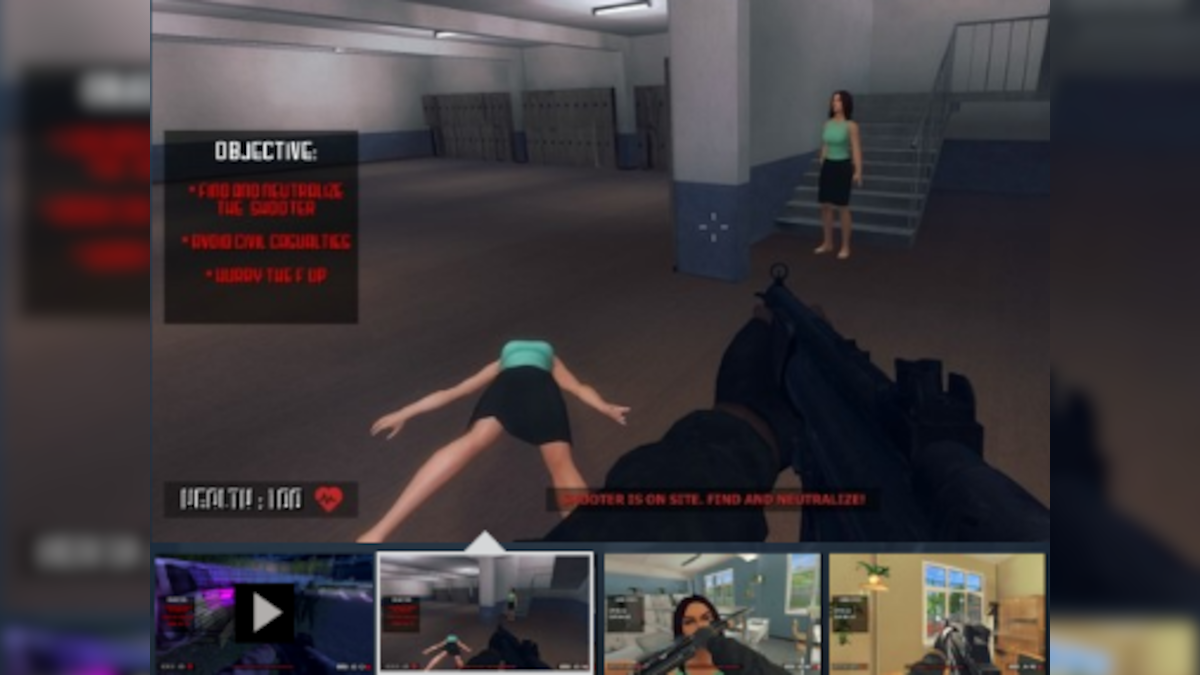 School-shooting simulator game by the name Active Shooter on the Steam ...