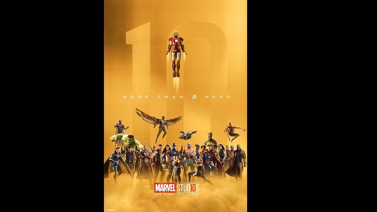 Marvel Studio creates gold posters of Avengers to commemorate tenth ...